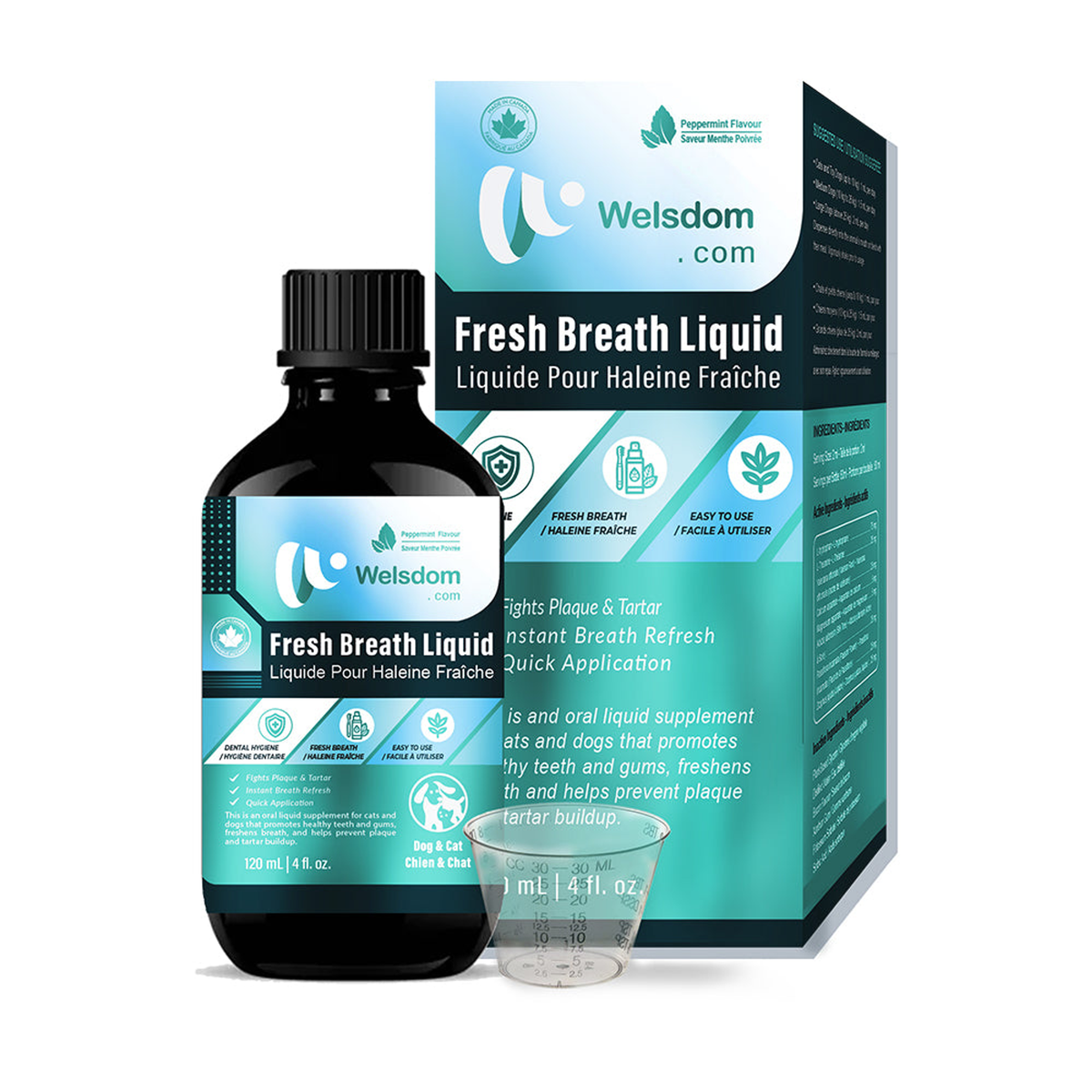 Fresh Breath Liquid Canadian Dental Water Additive (120mL) — Vital Care USA